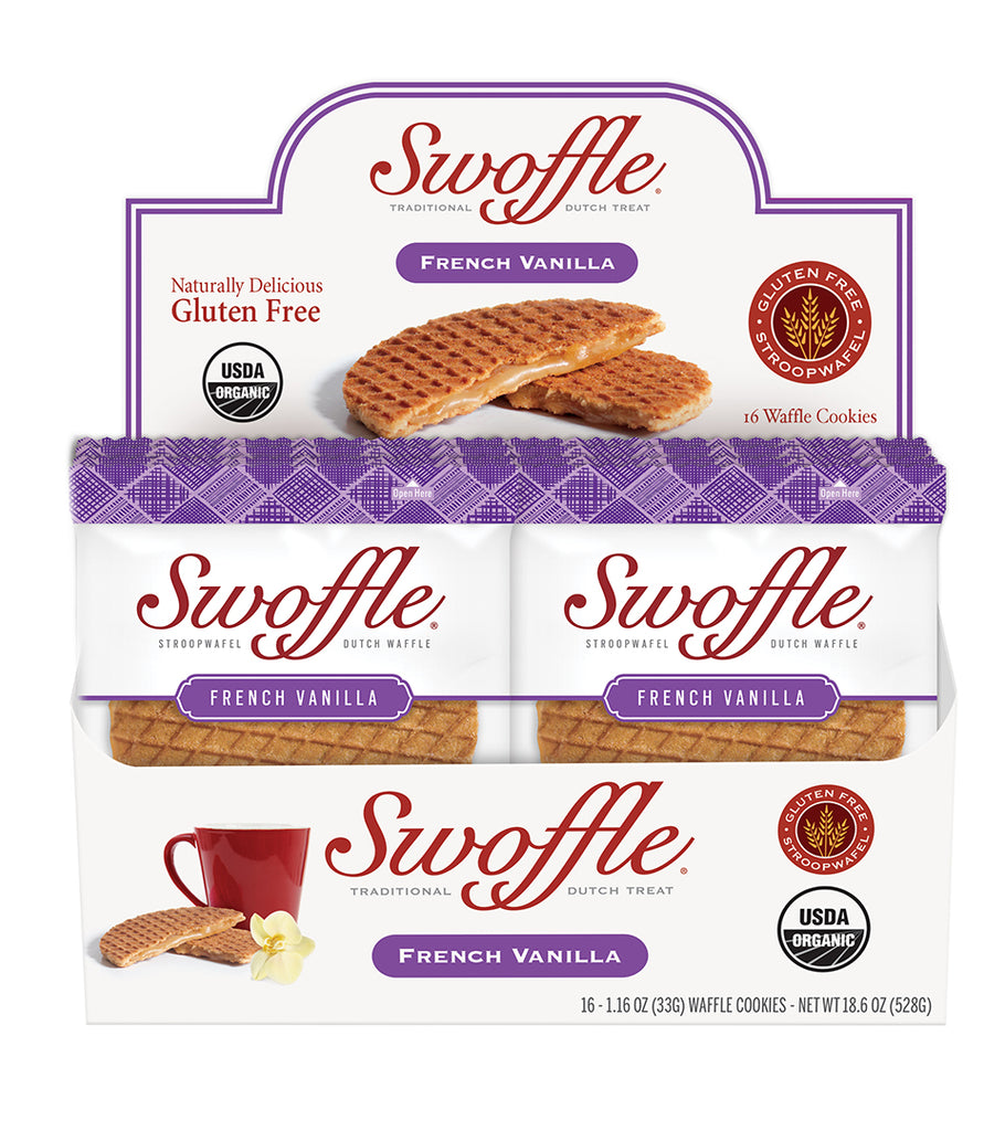 Organic French Vanilla Swoffle | 16 Pack